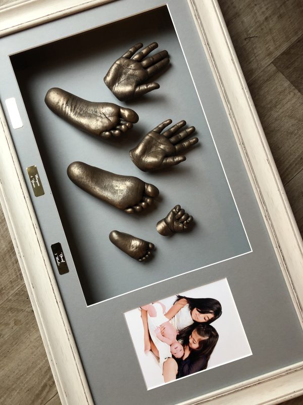 3D Siblings hand & feet castings framed - Token of Love